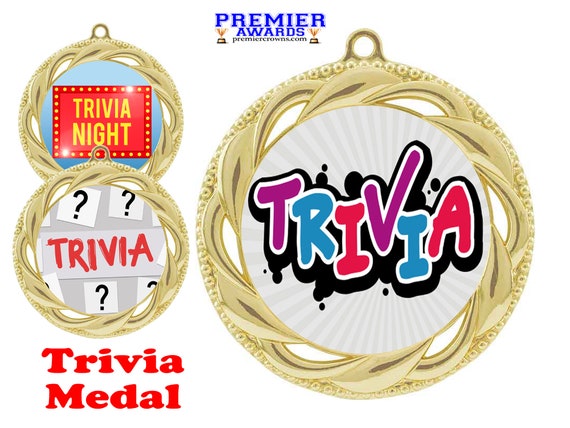 Trivia Medal. Great Trophy for Your Next Family Game Night - Etsy