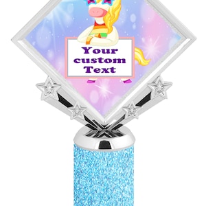 Custom Unicorn Theme Trophy. Great for Events, Competitions, Birthday ...