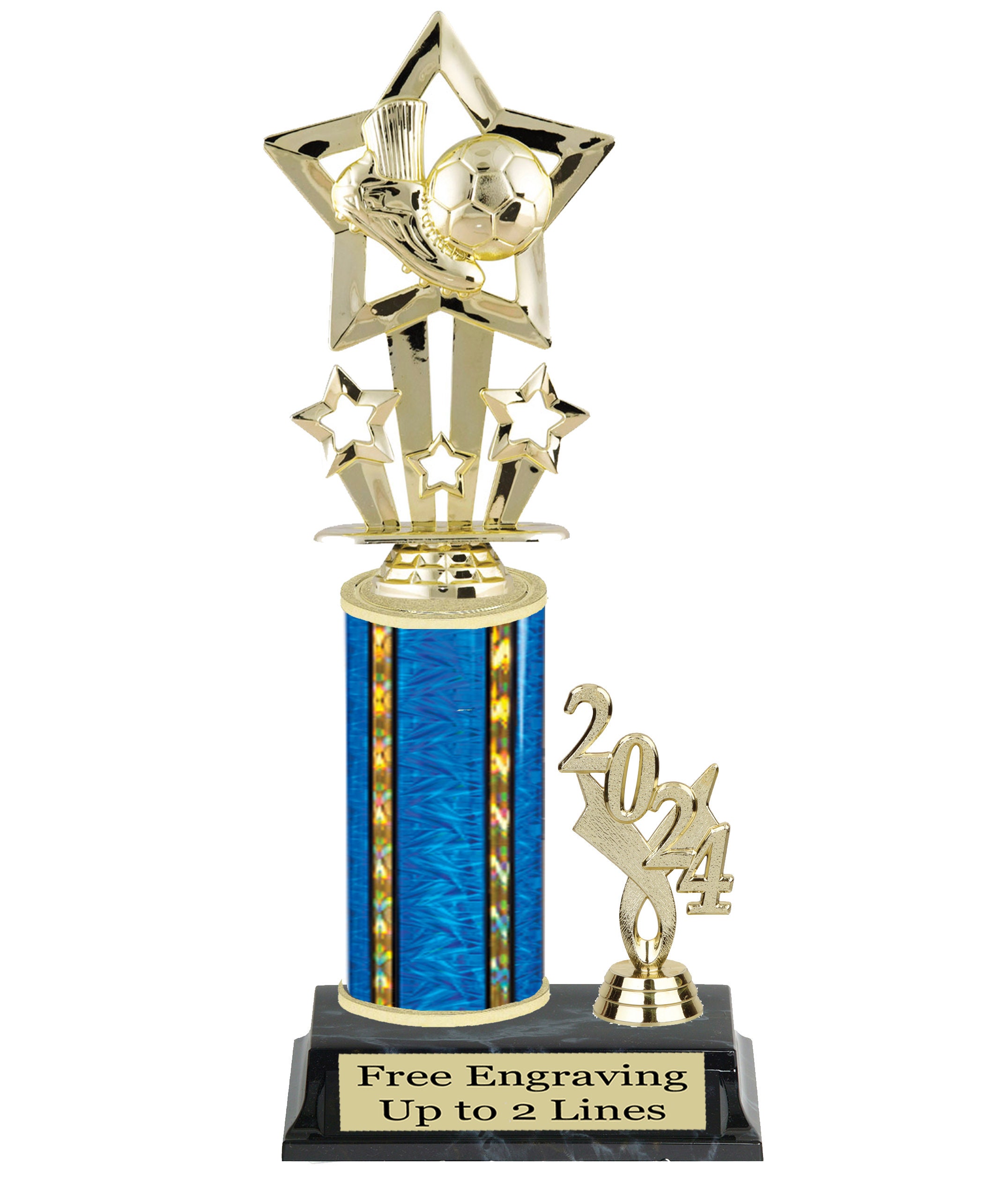 Soccer Trophy With Choice of Column Color. Numerous Heights Available ...