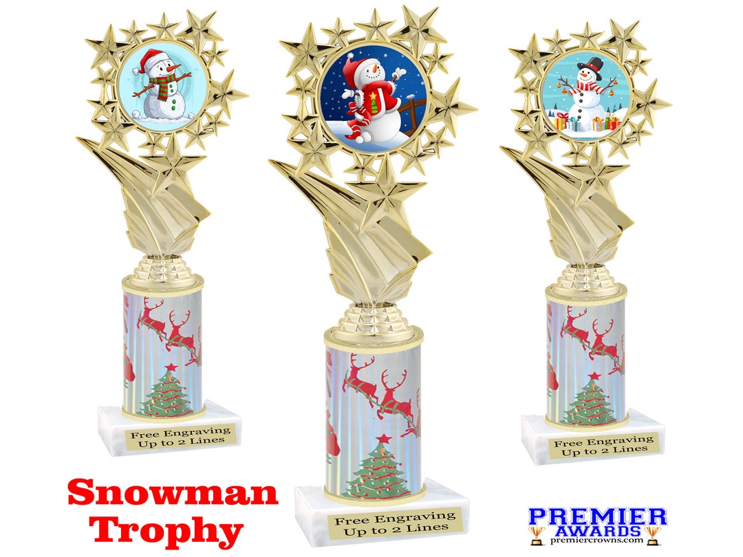 Snowman Theme Trophy. Great Award for You Holiday Events, Contests ...