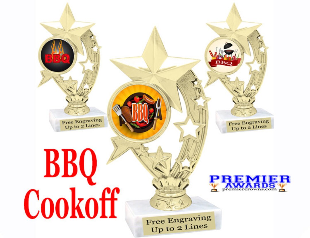 BBQ Cook off Trophy. 6" Tall With Choice of Art Work. Great Trophy for ...