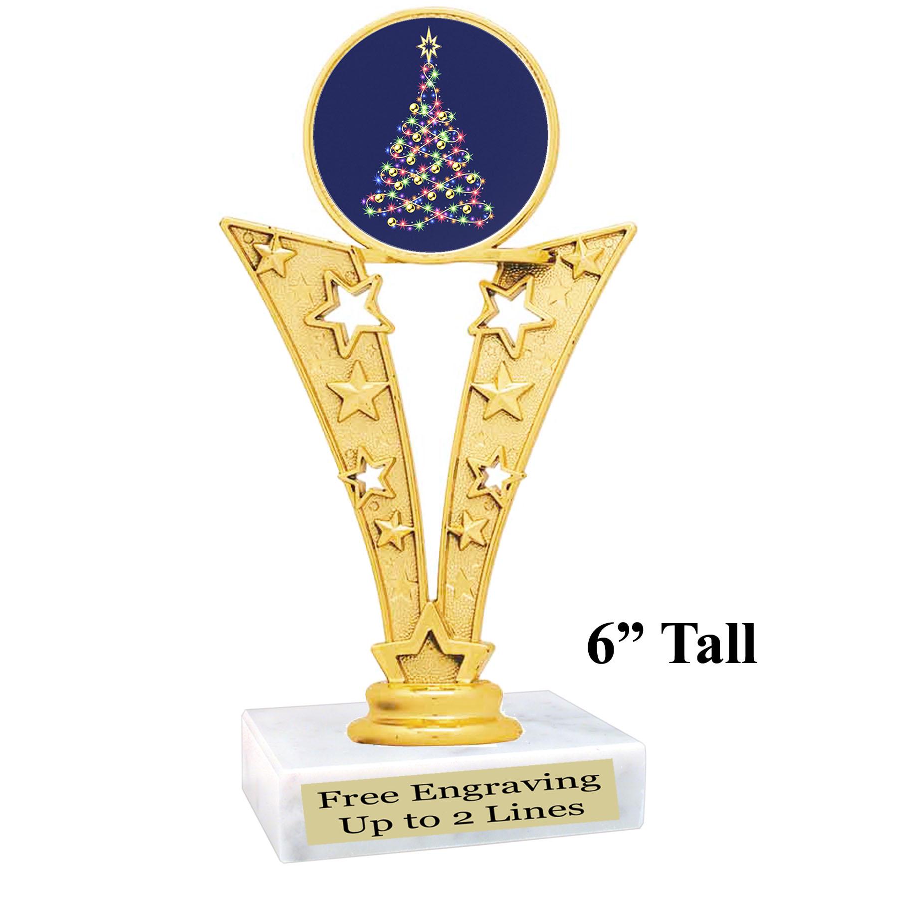 Holiday Theme Trophy. Choice of Artwork and Base. Great for Decorating ...