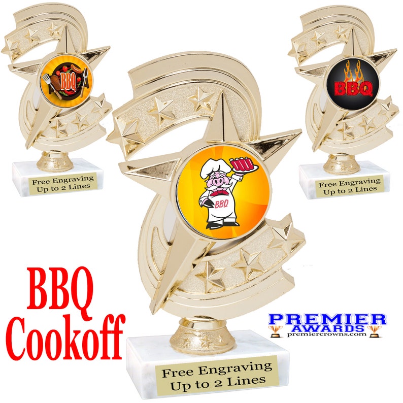 BBQ Cook off Trophy. 6 Tall With Choice of Art Work. - Etsy
