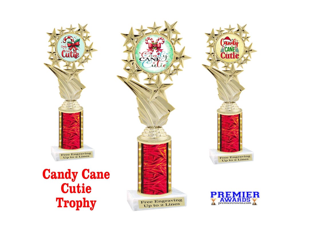 Candy Cane Cutie Trophy. Great Trophy for Your Holiday Events, Pageants ...