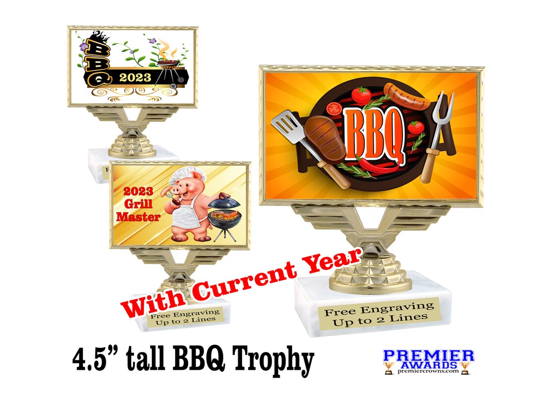 BBQ Trophy. 4. 5" Tall With Choice of Artwork. Great Trophy for Chili ...