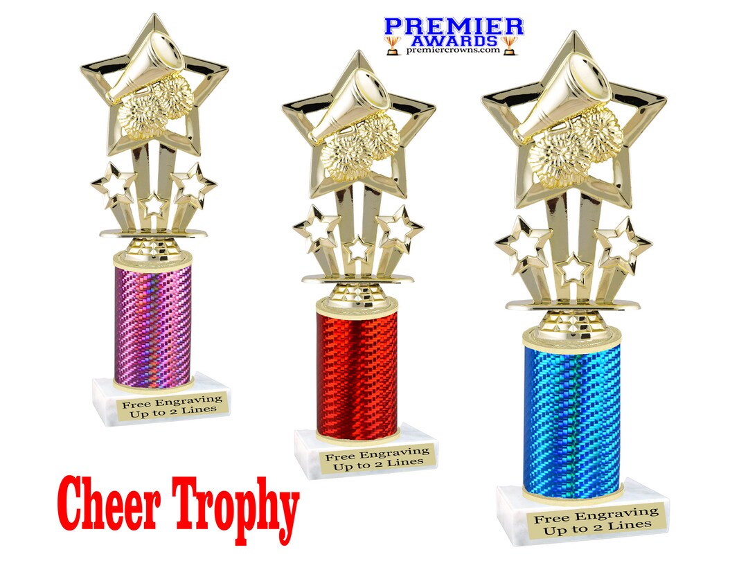 Cheer Trophy With Choice of Column Color. Great Trophy for Your Cheer ...