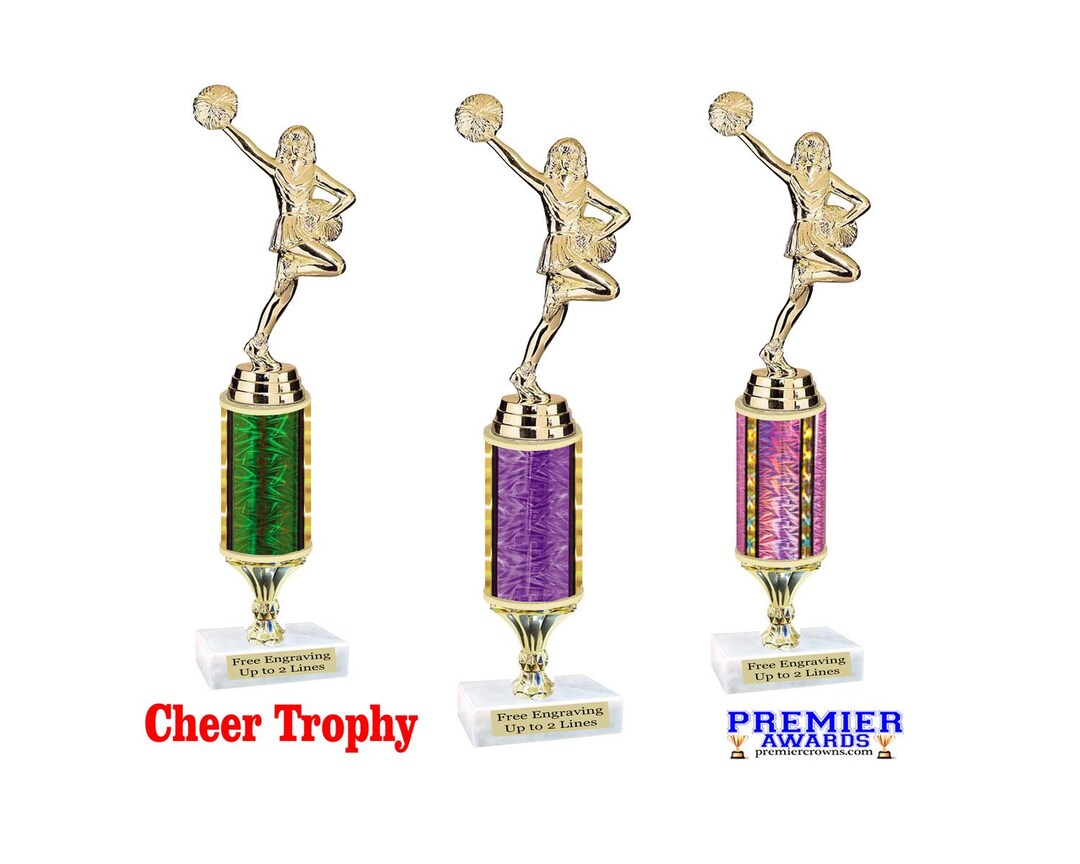 Cheer Trophy With Choice of Column Color. Great Trophy for Your Cheer ...