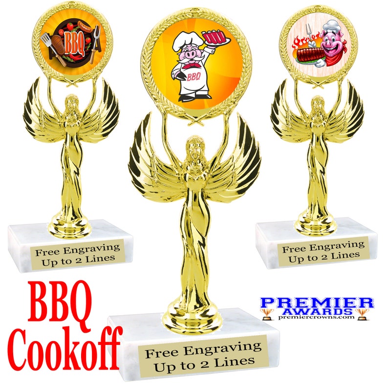 BBQ Cook off Trophy. 6" Tall With Choice of Art Work. Great Trophy for ...