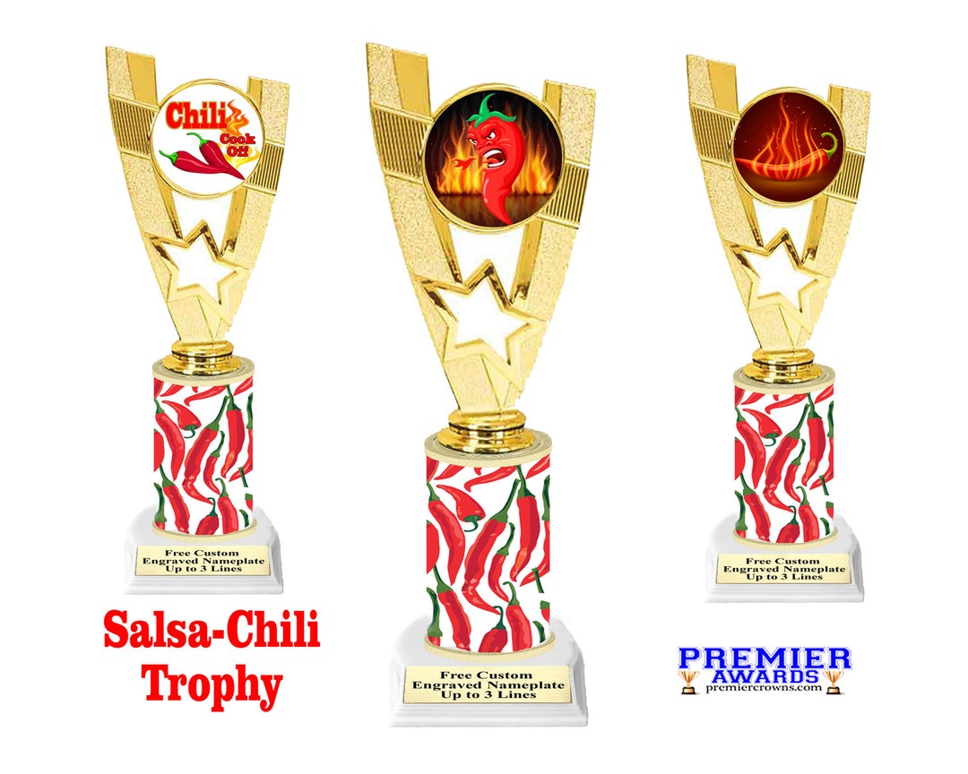 Chili Pepper Trophy. Choice of Artwork and Trophy Height. Great for ...