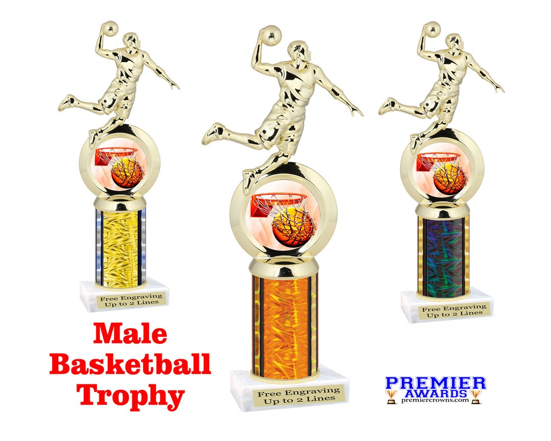 Male Basketball Trophy. Great Award for Sports Leagues, Rec Departments ...