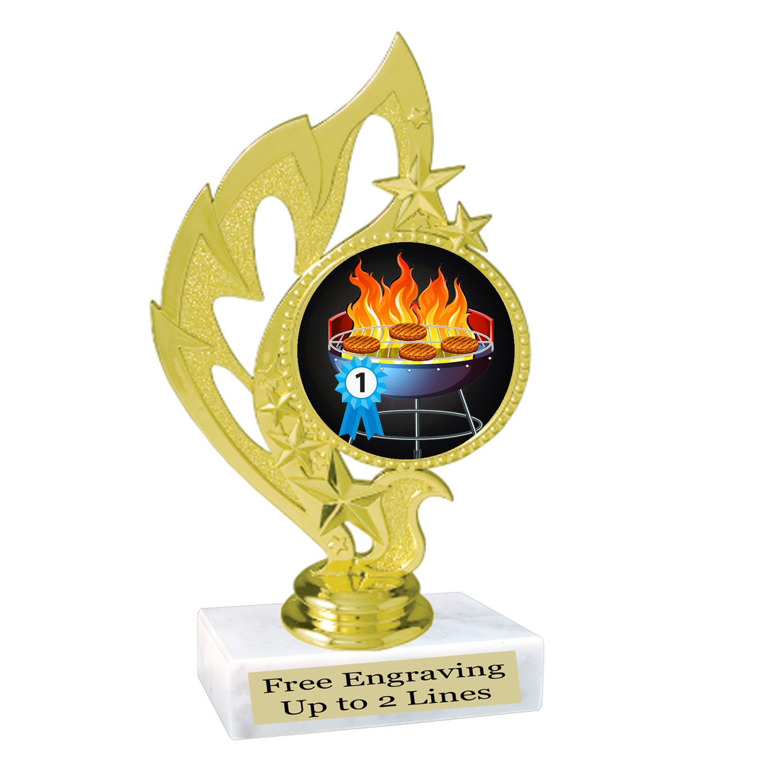 BBQ Cook off Trophy. 6 Tall With Choice of Art Work. - Etsy