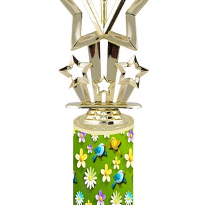 Flowers Design Trophy With Choice of Figure. Numerous Trophy Heights ...