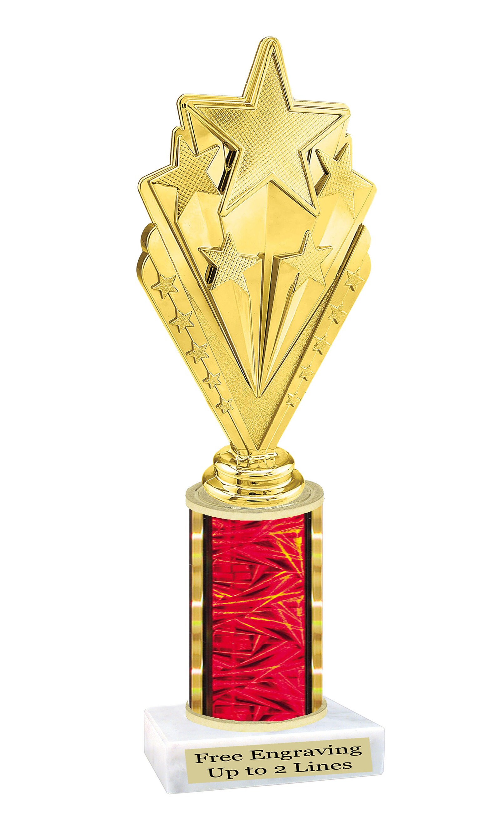 Gold Star Trophy With Choice of Column Color. Great for Any Team ...