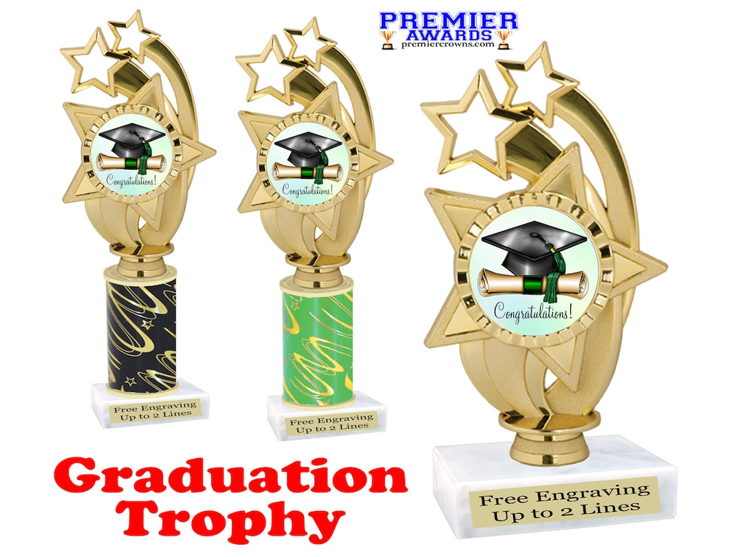 Graduation Theme Trophy. Great Award to Celebrate Their Accomplishments ...
