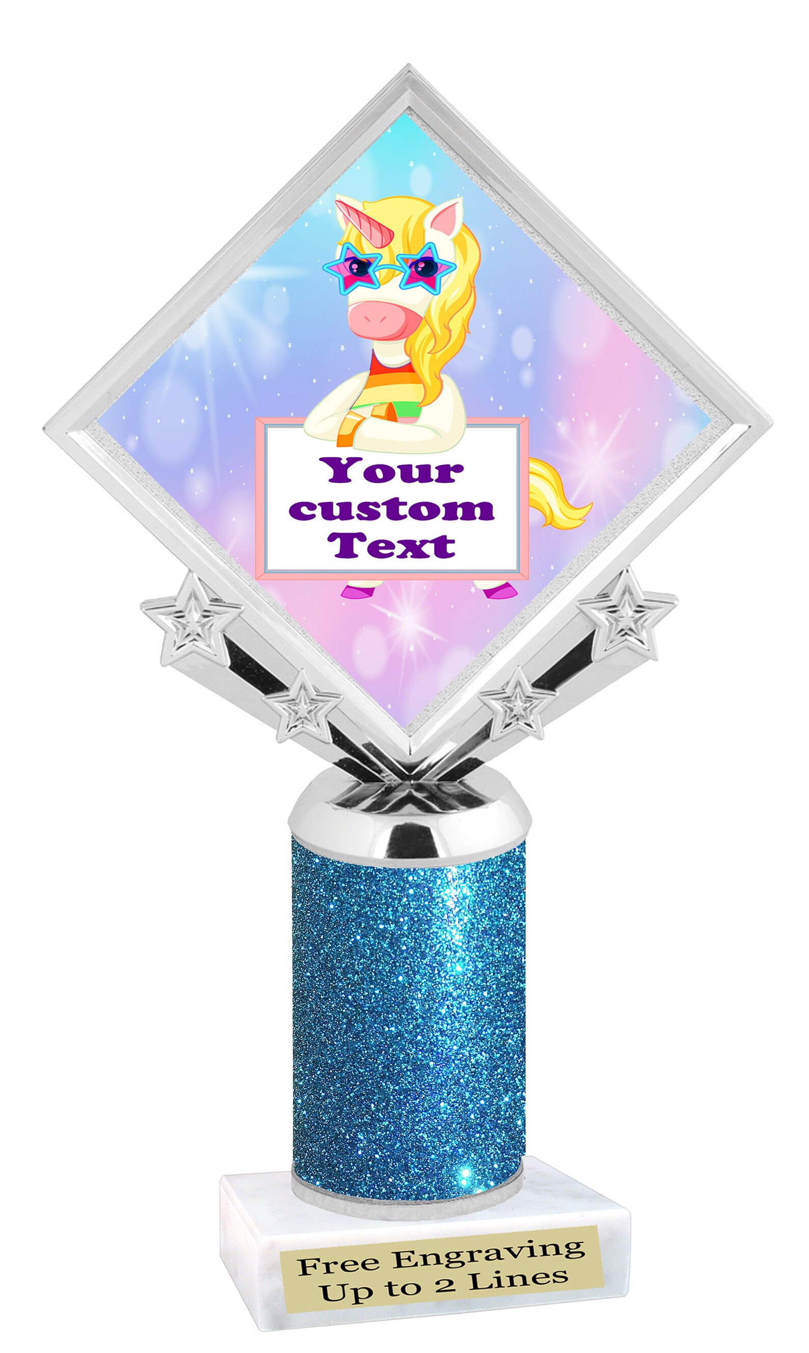 Custom Unicorn Theme Trophy. Great for Events, Competitions, Birthday ...