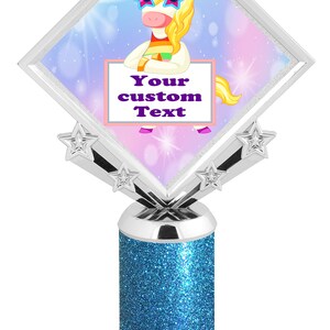 Custom Unicorn Theme Trophy. Great for Events, Competitions, Birthday ...