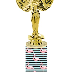 Flamingo Theme Trophy With Choice of Figure. Numerous Trophy Heights ...