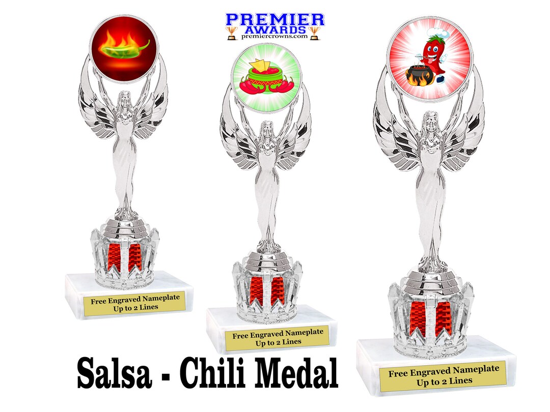 Chili - Salsa - BBQ Trophy. 8" Tall With Choice of Art Work. Great ...