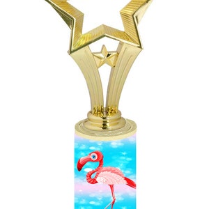 Flamingo Theme Trophy With Choice of Figure. Numerous Trophy Heights ...