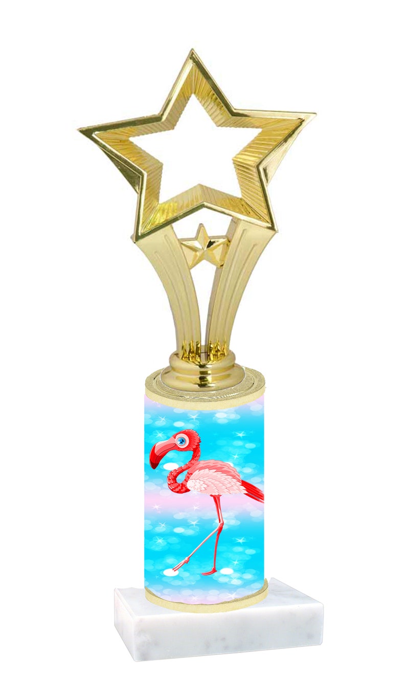 Flamingo Theme Trophy With Choice of Figure. Numerous Trophy - Etsy