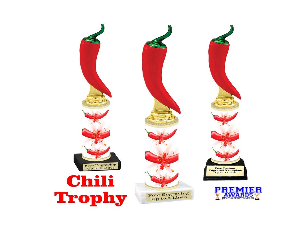 Chili Pepper Trophy. Great for Your Chili Cookoffs, Eating Contests ...