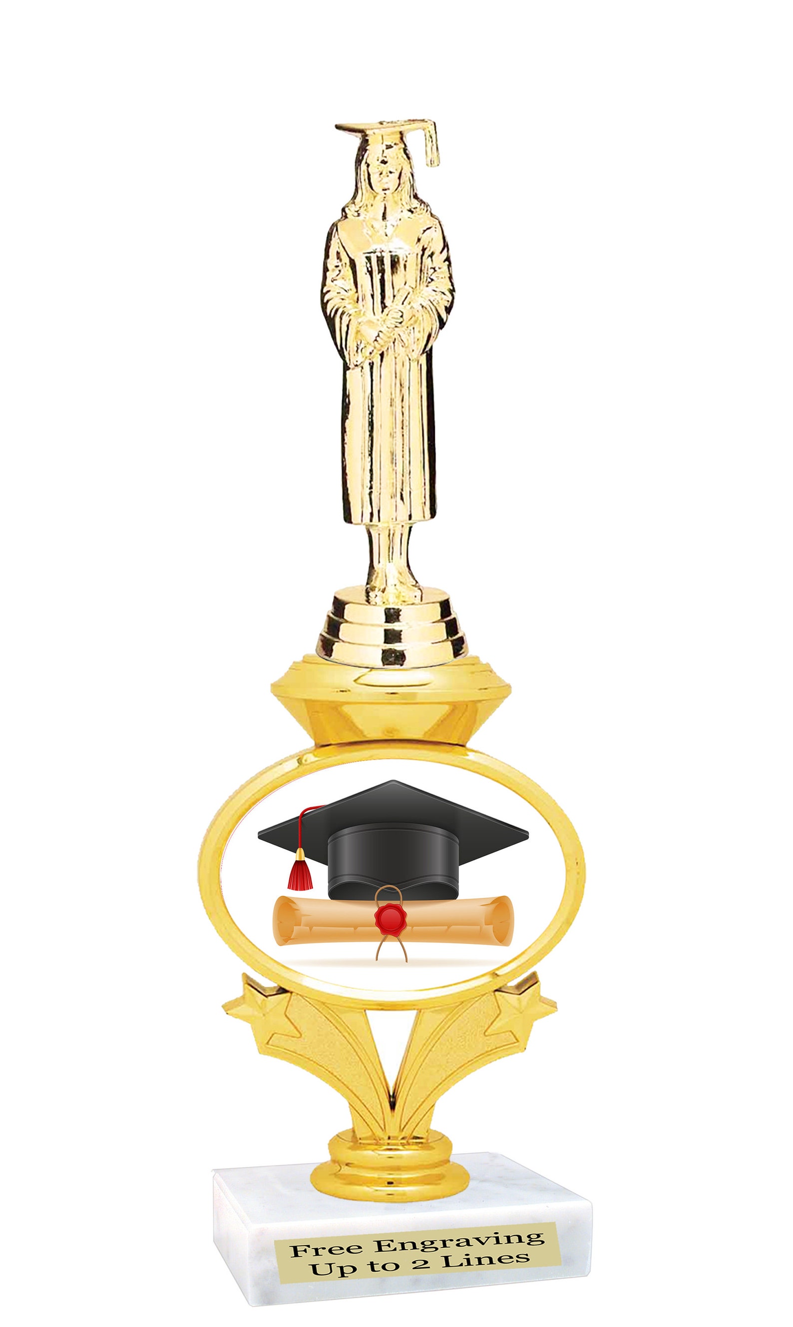 Graduation theme trophy. Female Graduate. Great award to | Etsy