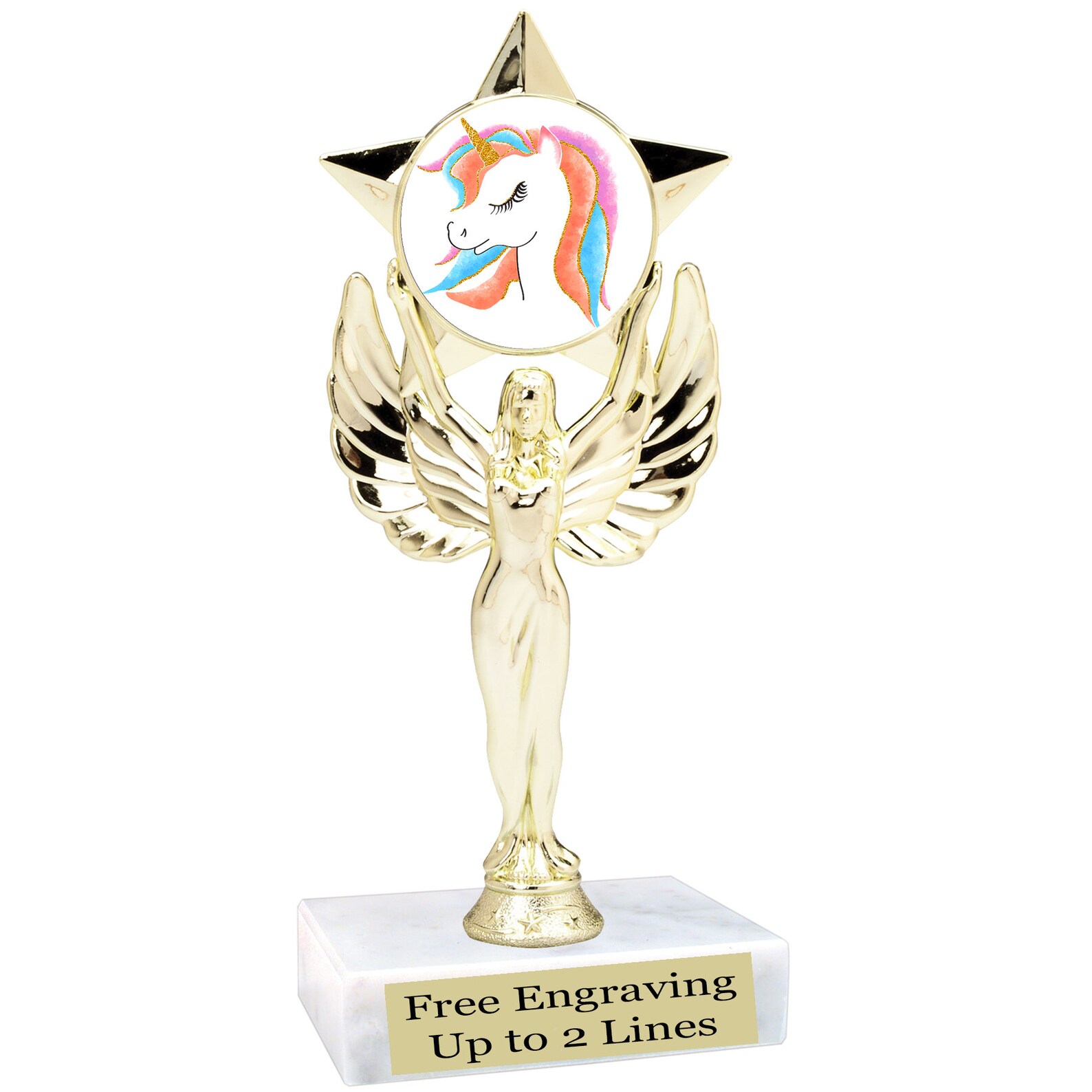 Unicorn Theme Trophy. 6 Tall Trophy With Choice of - Etsy