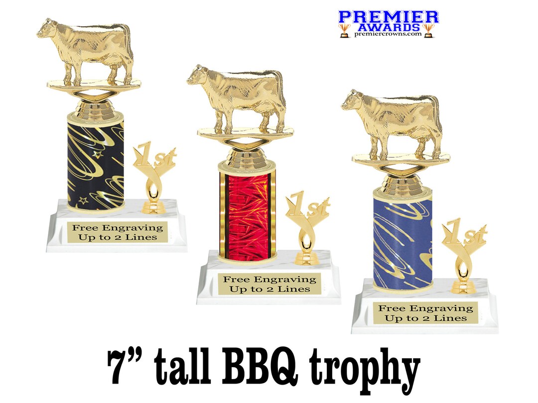 BBQ Cook off Trophy. 7 Tall With Choice of Column Color. Great Trophy ...