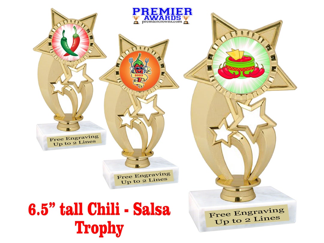 Chili - Salsa - BBQ Trophy. 6.5" Tall With Choice of Art Work. Great ...