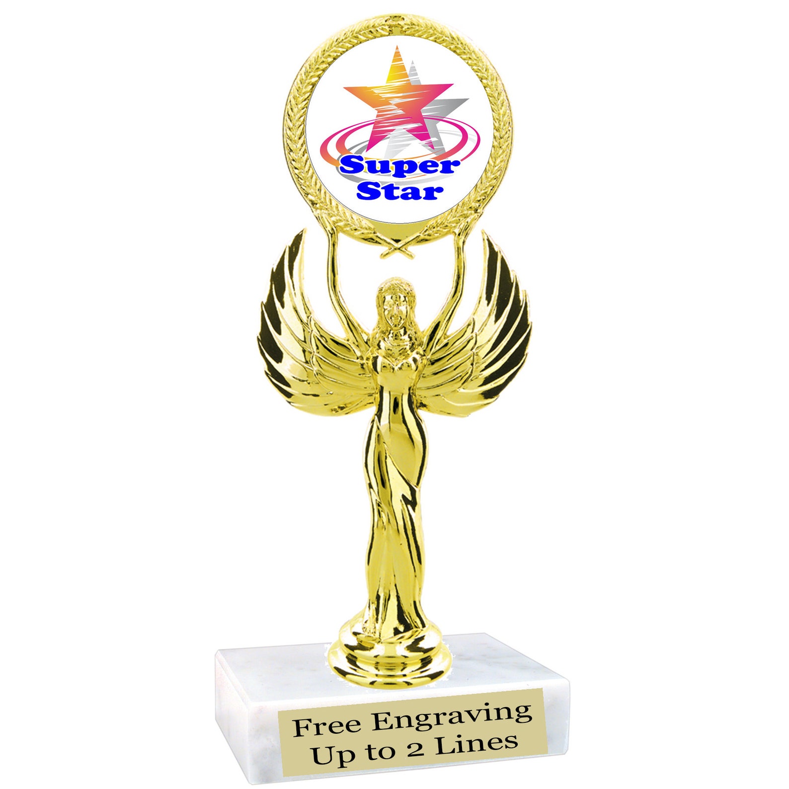 Super Star Theme Trophy. 6 Tall Trophy With Choice of - Etsy