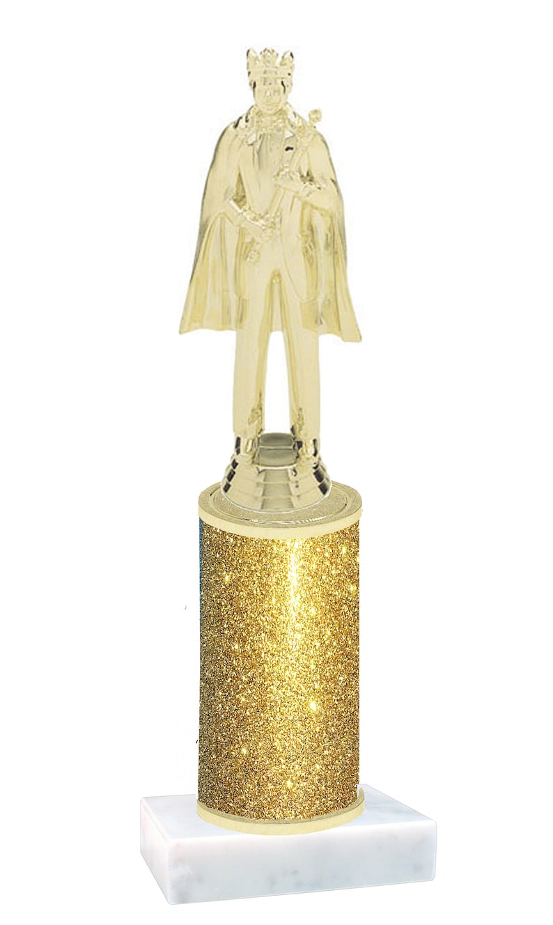 Glitter Column Trophy With King Figure. Great Trophy for - Etsy