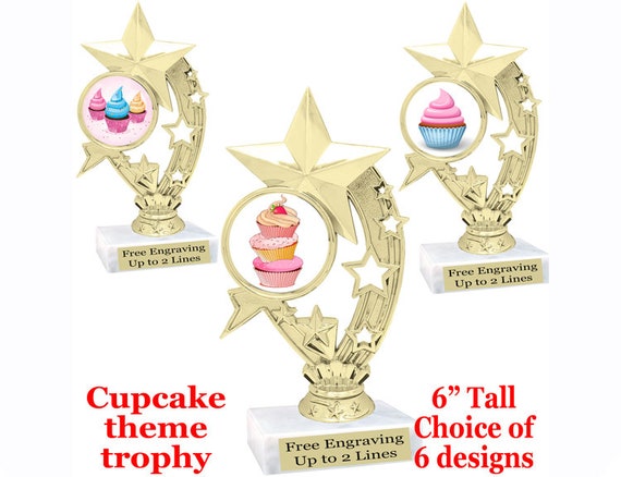 Cupcake Theme Trophy. Choice of 8 Designs and Includes Free | Etsy