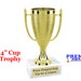 Cup Trophy. 4" Tall. Great for Pageants, Contests, Recitals, Schools ...