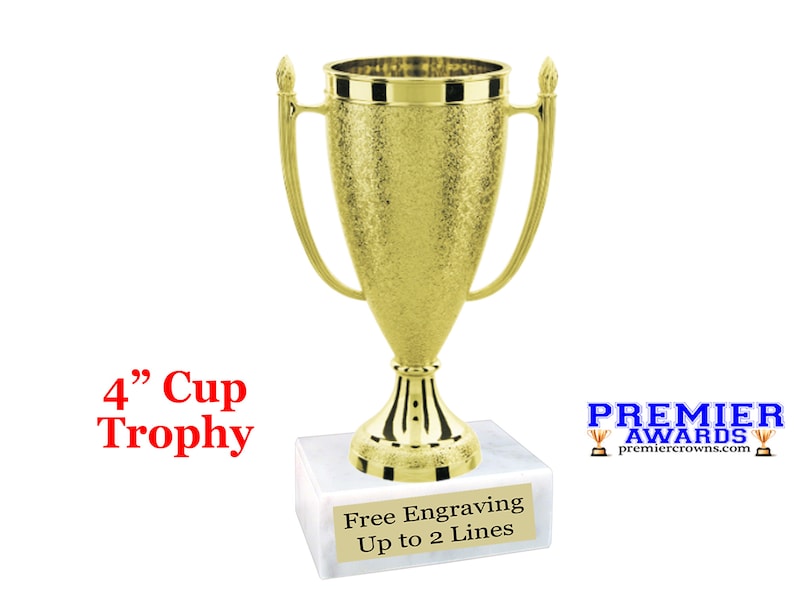 Cup Trophy. 4" Tall. Great for Pageants, Contests, Recitals, Schools ...
