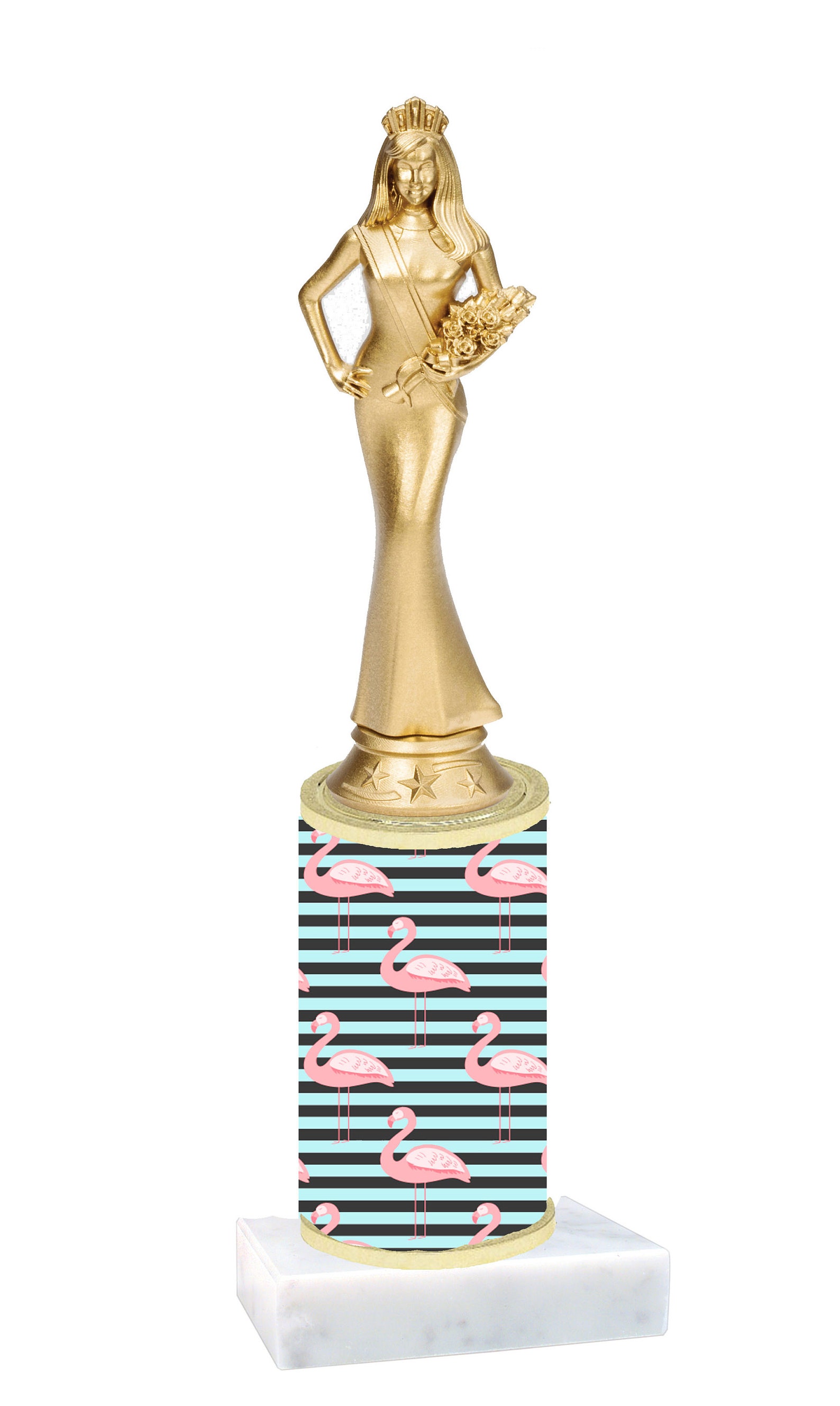 Flamingo Theme Trophy With Choice of Figure. Numerous Trophy Heights ...