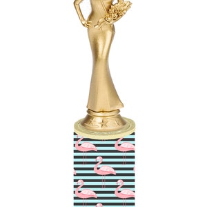 Flamingo Theme Trophy With Choice of Figure. Numerous Trophy Heights ...