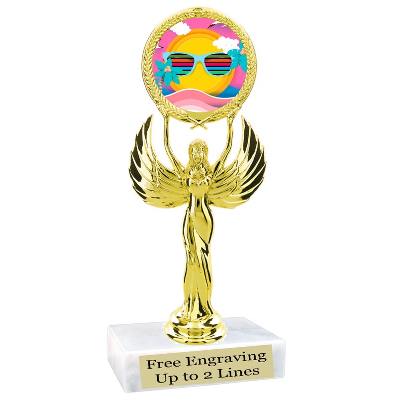 Summer Theme Trophy. 6 Tall Trophy With Choice of Summer - Etsy