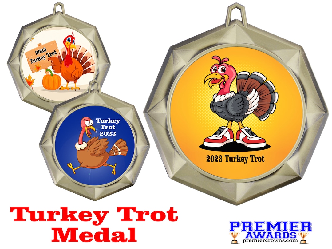 Turkey Trot Theme Medal. Great Medal for All of Your Turkey Trot ...