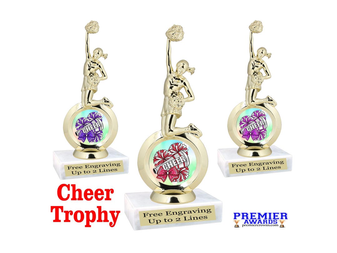 Cheer Trophy. Cheer Figure on Base. 6 3/8" Tall. Great Award for Cheer ...