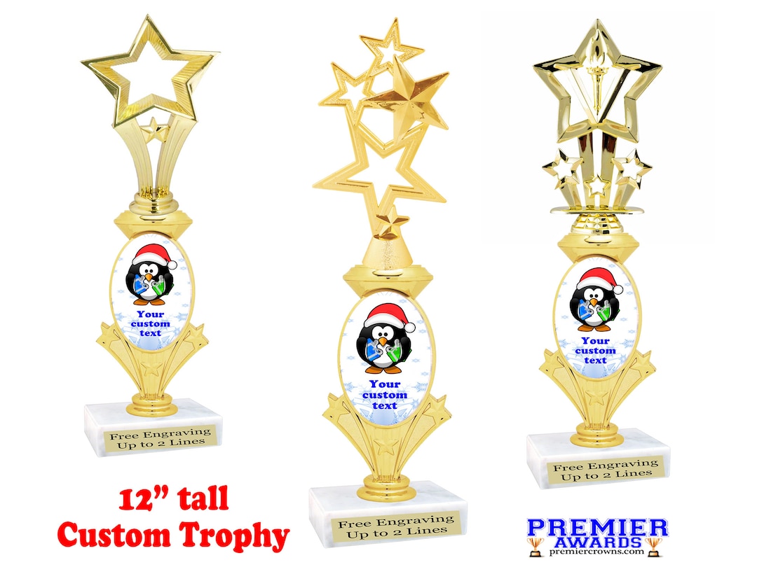 Custom Penguin Trophy. Great Trophy for Your Holiday Events, Pageants ...