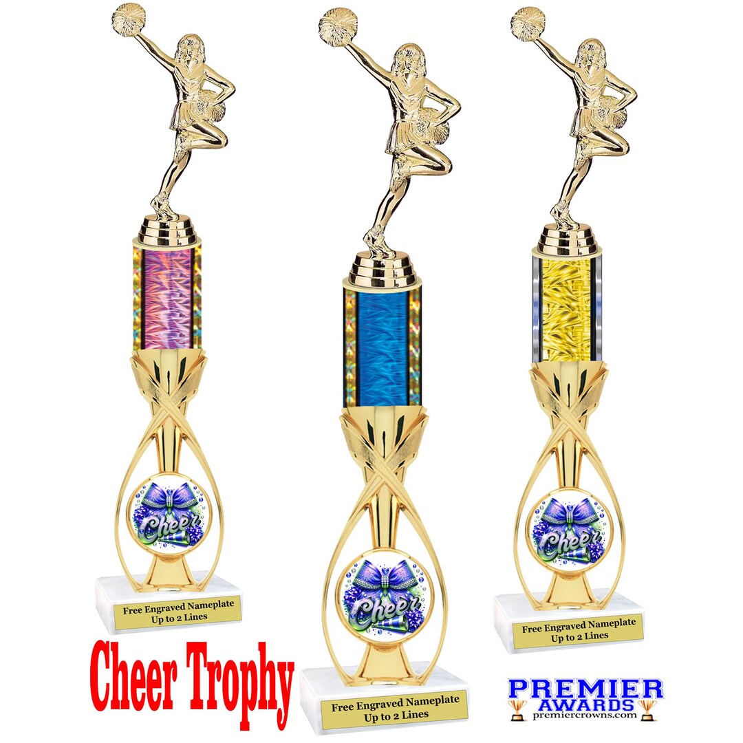 Cheer Trophy With Choice of Column. Great Trophy for Your Cheer Squads ...