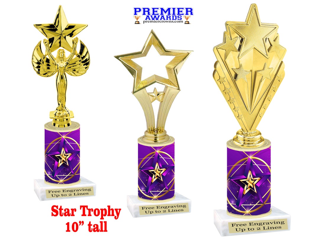 Star Column Trophy With Choice of Figure. Great Trophy for Any Event ...