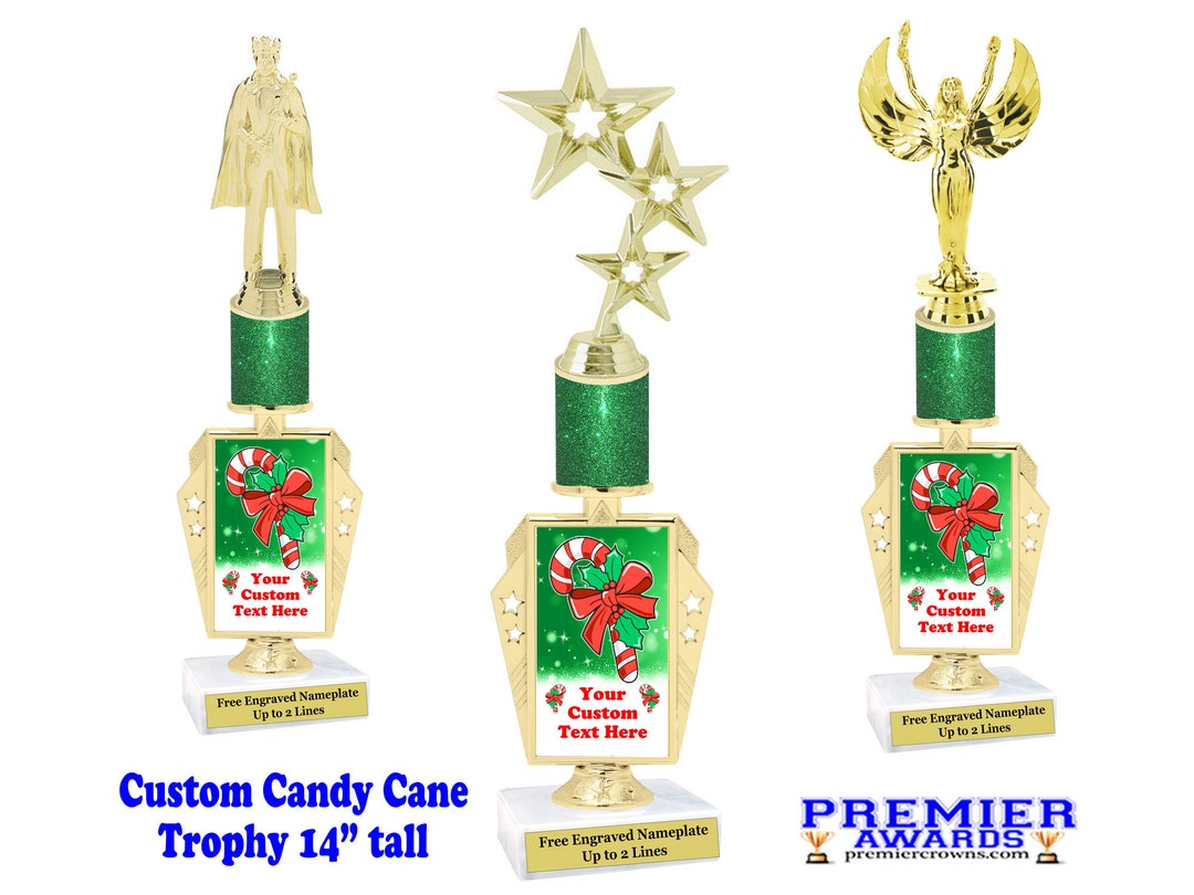 Custom Candy Cane Trophy. Great Trophy for Your Holiday Events ...