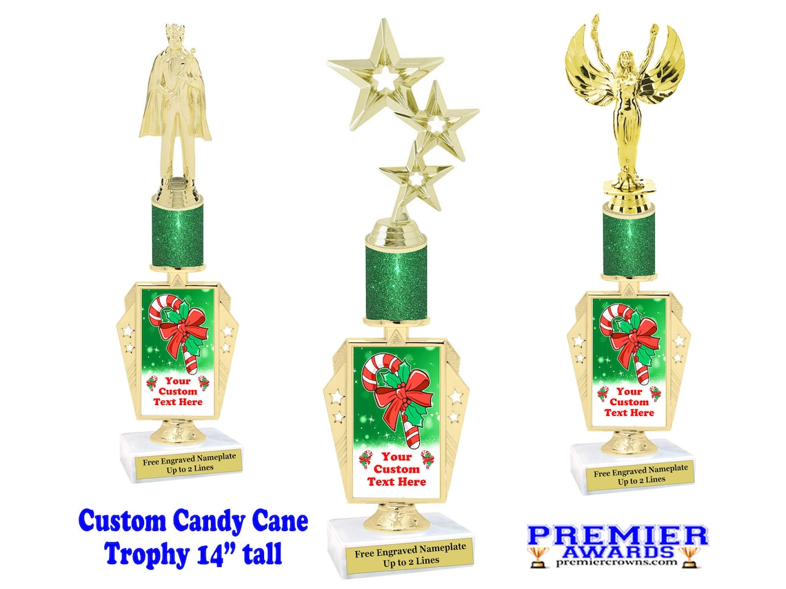 Custom Candy Cane Trophy. Great Trophy for Your Holiday | Etsy