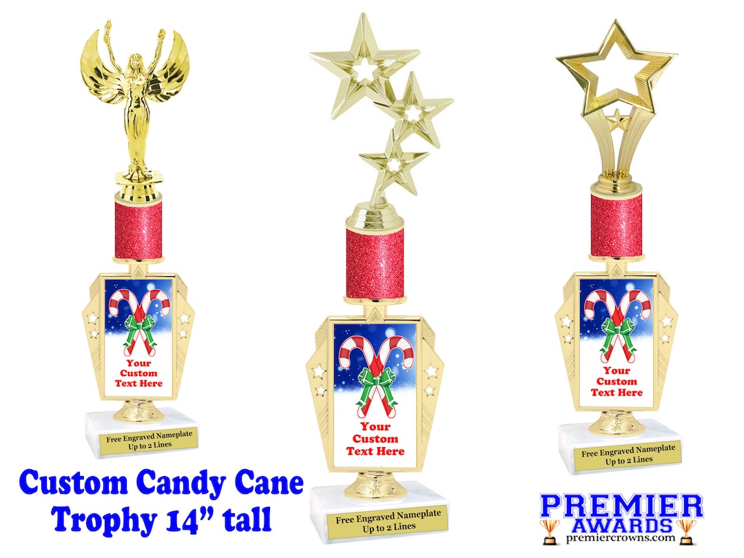 Custom Candy Cane Trophy. Great Trophy for Your Holiday Events ...