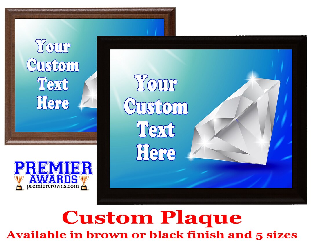 Custom Plaque. Available in 5 Sizes and 2 Wood Colors. Great for Any ...