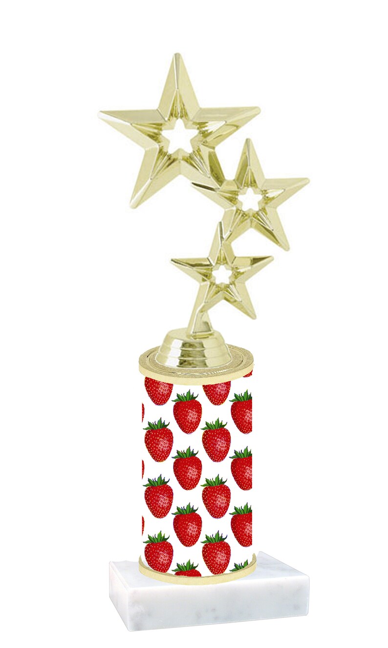 Strawberry Theme Trophy With Choice of Figure. Numerous Trophy Heights ...