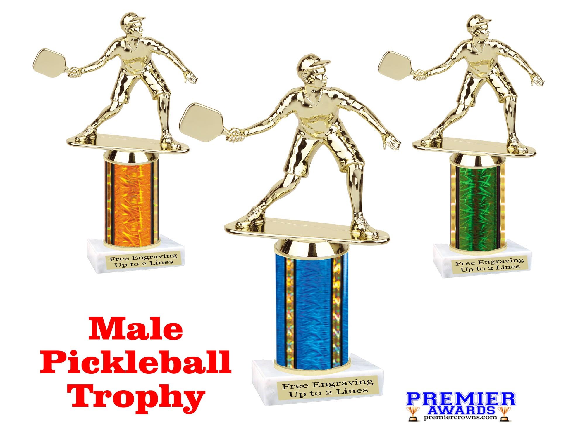 Male Pickleball Trophy. Great Award for Your Team, Rec | unique unisex ...