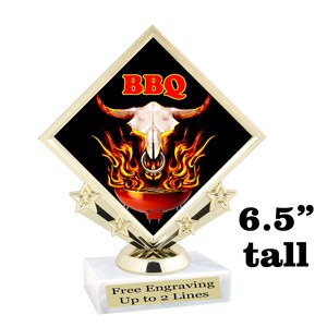 BBQ Cook off Trophy. 6.5" Tall With Choice of Art Work. Great Trophy ...
