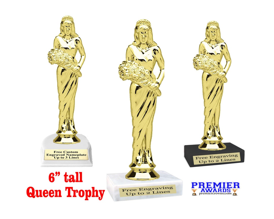 Beauty Queen Trophy. 6 Tall on Choice of Base. Great Trophy for ...